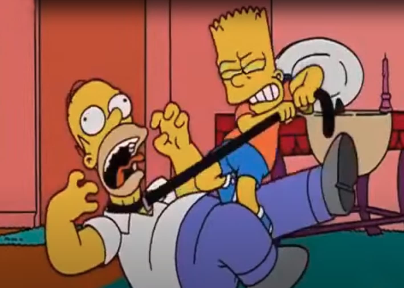 Simpsonit käänsi kuristuskohun päälaelleen - Uudessa jaksossa Bart kuristaakin Homeria! - Episodi.fi