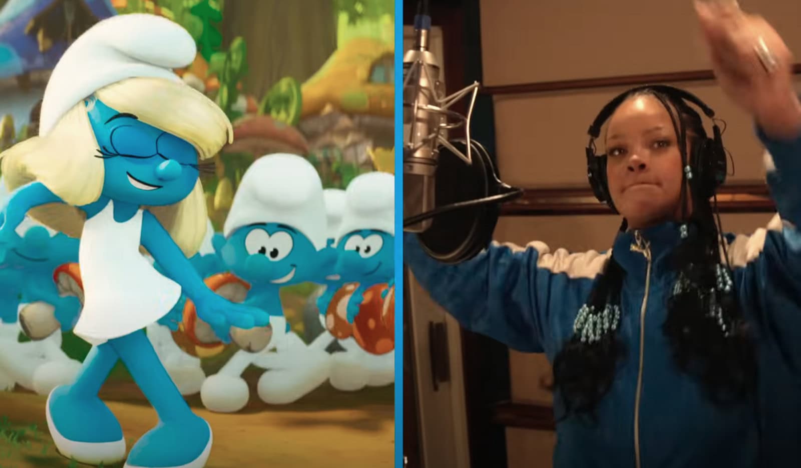 Odotatko Smurffit-elokuvaa? Uusi video kulissien takaa näyttää Rihannan ...